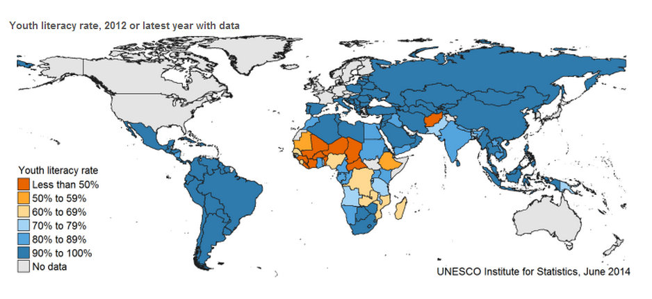 World Literacy Rate Map