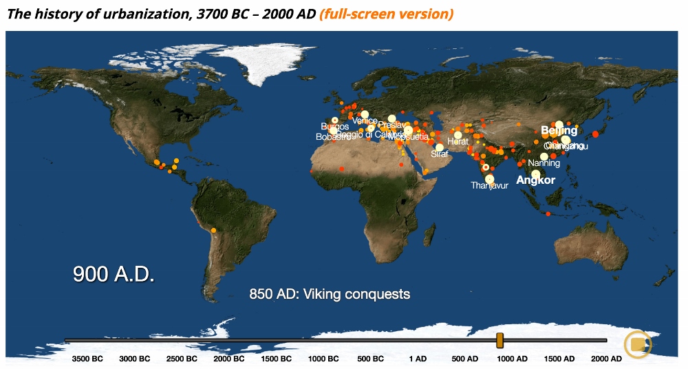 Urbanization is increasing: See 6,000 years of human migration | Global ...